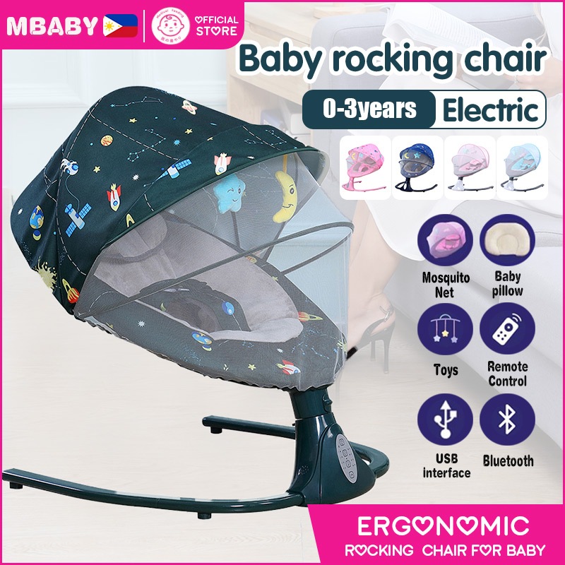 Adjustable Electric Rocking Chair for Baby Rocker Swing with Mosquito ...