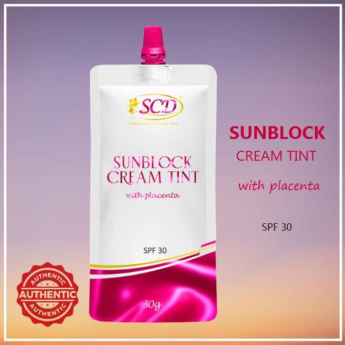 SCD Sunblock Cream Tint with Placenta 30gms sachet | Shopee Philippines