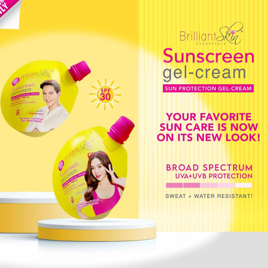 BRILLIANT SUNSCREEN GEL CREAM 13g | Shopee Philippines