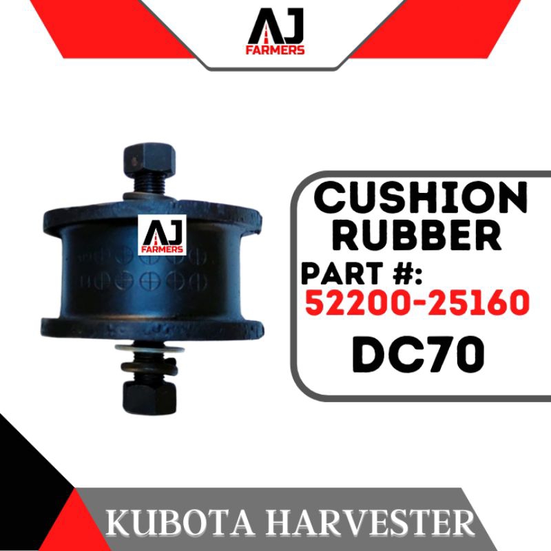Engine Rubber Cushion Support DC70 Kubota Harvester Part #:52200-25160 ...