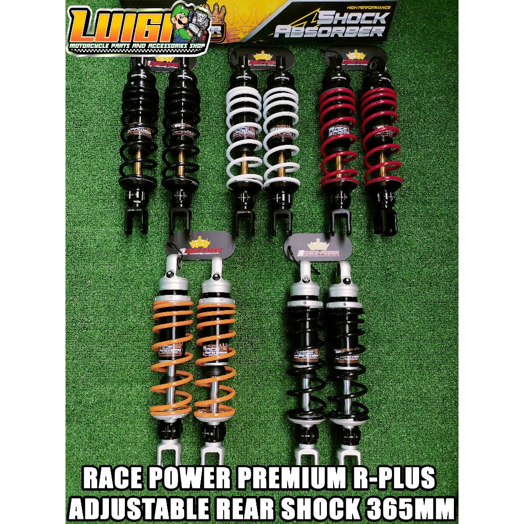 RACE POWER ADV / PCX / XMAX 365MM REAR SHOCK ADJUSTABLE (PREMIUM R-PLUS ...