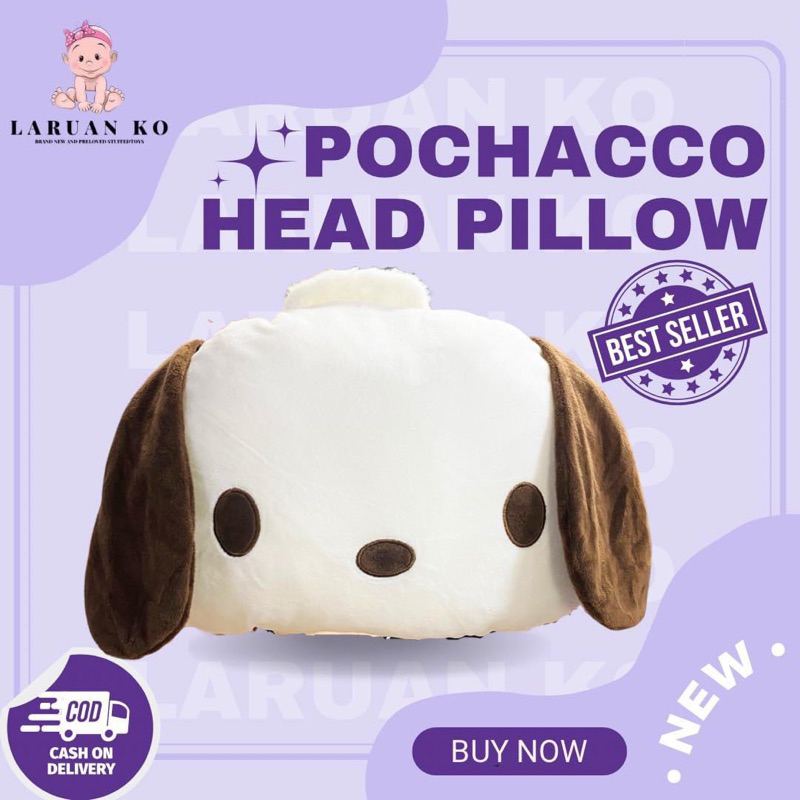Pochacco Head Pillow Cute Soft Perfect Gift COD | Shopee Philippines
