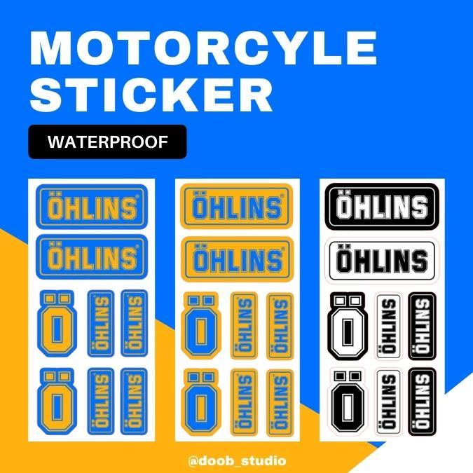 OHLINS Motorcycle Sticker 8pcs (Waterproof, Laminated, UV Resistant ...