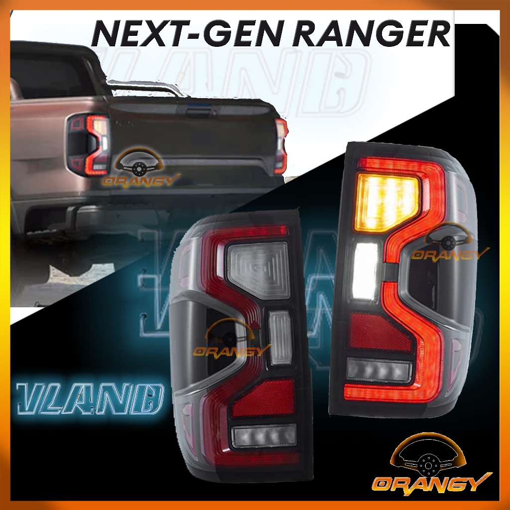 VLAND Ford Next-Gen Ranger 2023 to 2024 XLT/XLS/XL FULL LED Tail Light ...