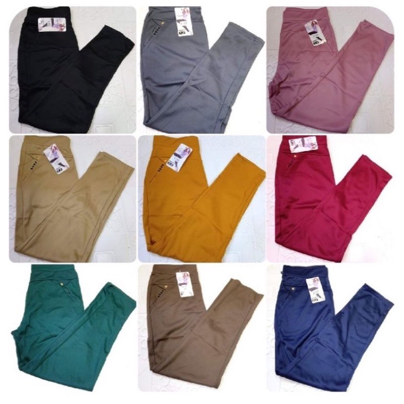 [ON HAND] Korean Candy Pants (Strechable; Sime Slacks; Fit Up to XL ...