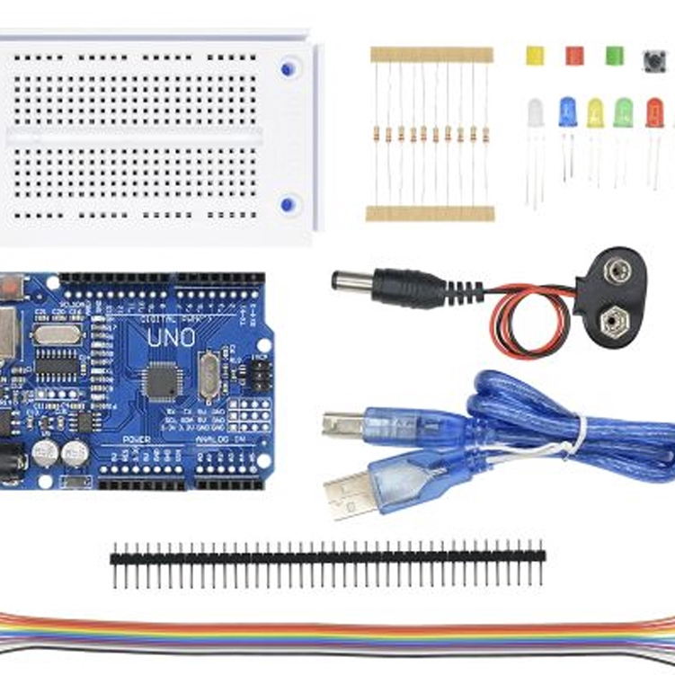 Arduino UNO R3 StarterKit MicroController ATMEGA328P Breadboard with ...