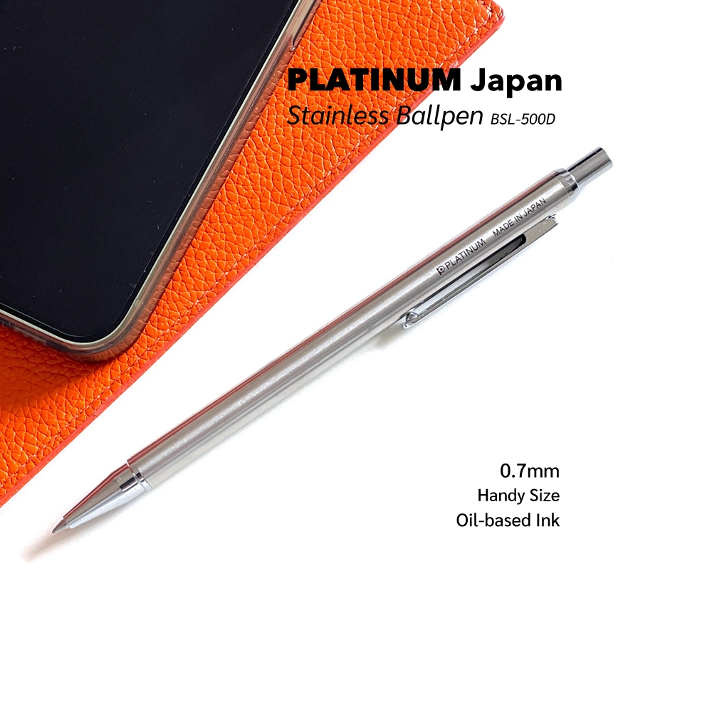 Platinum Stainless Ballpen 0.7mm ♯9 Stain BSL-500D Handy Size Jotter ...