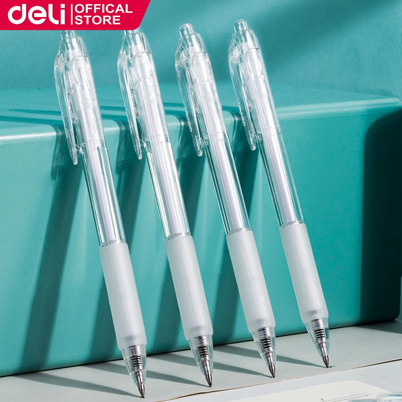Deli SA130 Ballpen 0.35mm Press Gel Pen Quick-Drying Black Writing Pen ...