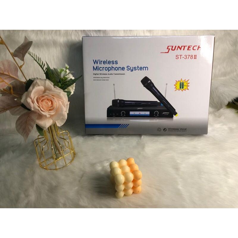 Suntech Professional Wireless Microphone ST -378 with battery | Shopee ...