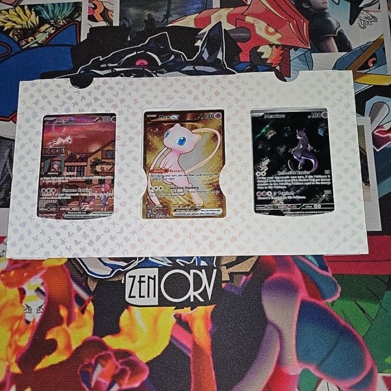 Mew Mewtwo UPC Promo Set TCG Pokemon Card Secret Rare Singles Ultra ...