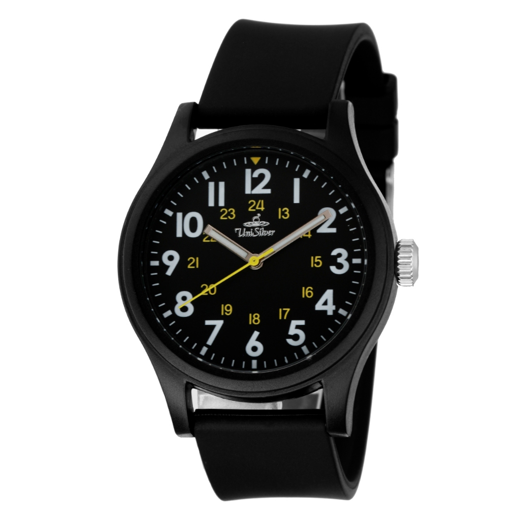 UniSilver TIME Men's Black Analog Rubber Watch KW3749-1001 | Shopee ...