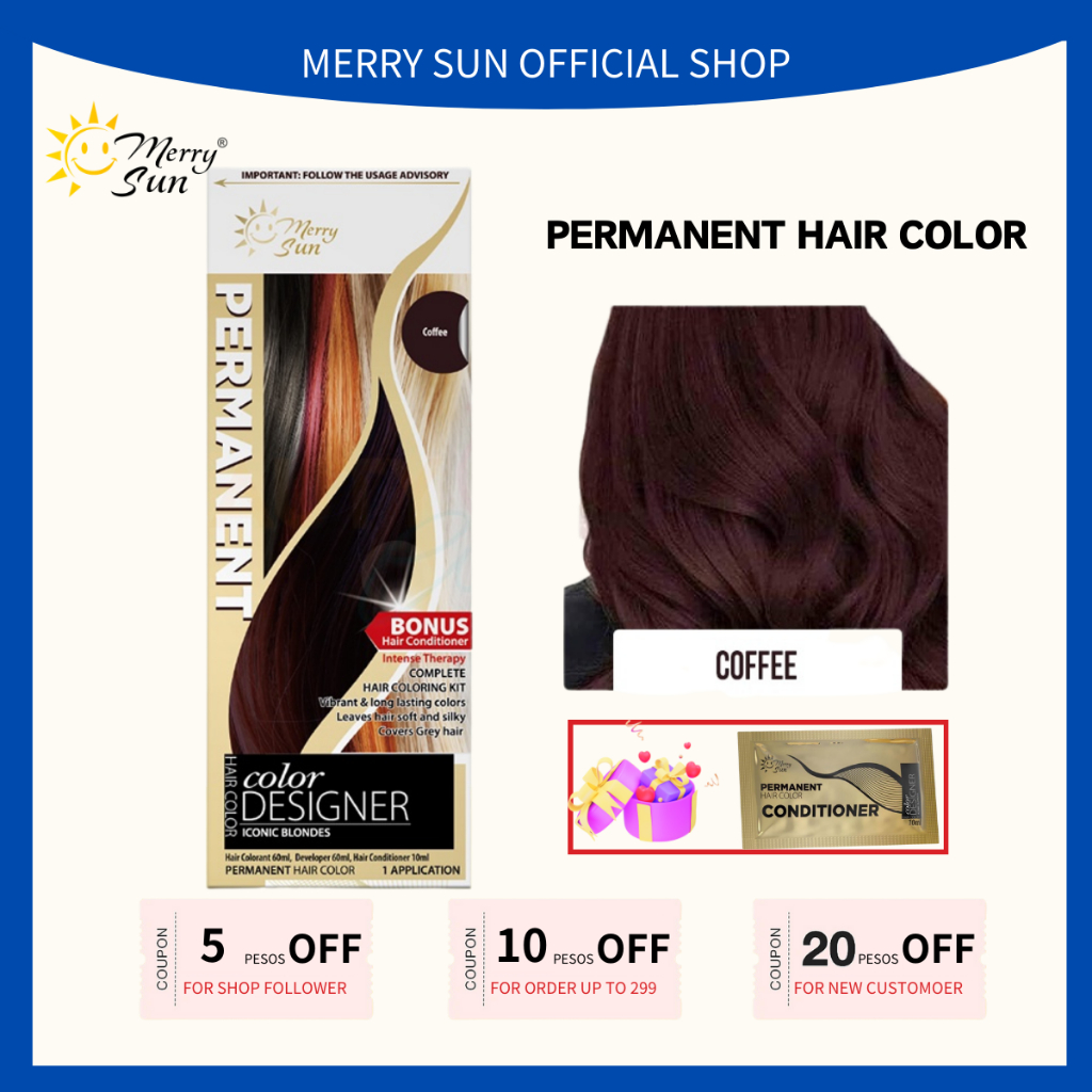 Merry Sun Permanent Hair Color (Coffee) | Shopee Philippines