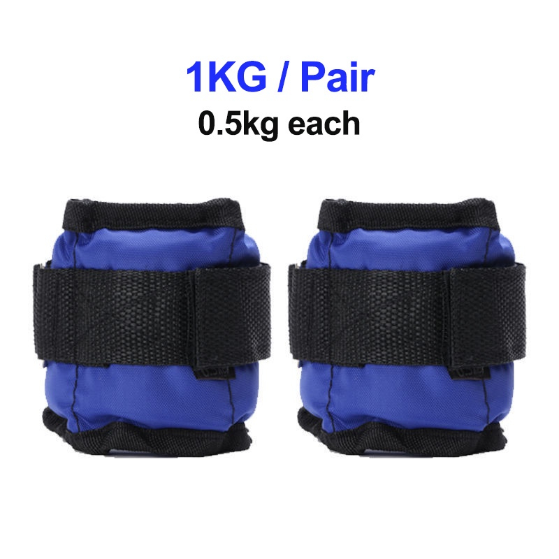 1pair Adjustable leg Ankle Wrist Iron Sand Bag Weights Strap Strength ...