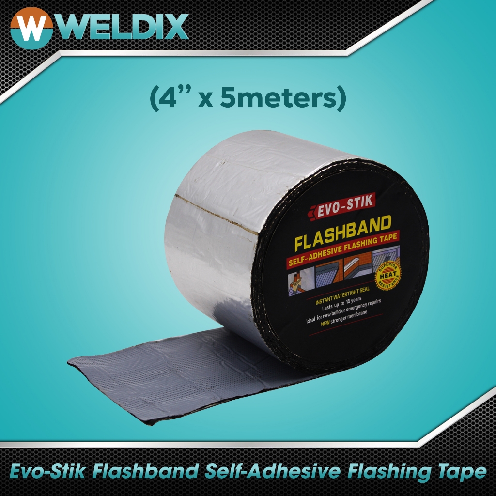 Evo-Stik Flashband Self-Adhesive Flashing Tape (4''x5meters / 8 ...