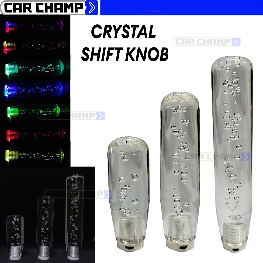 10/15/20CM Gear Shift Knob Universal LED Crystal Lever Kambyo For Car ...