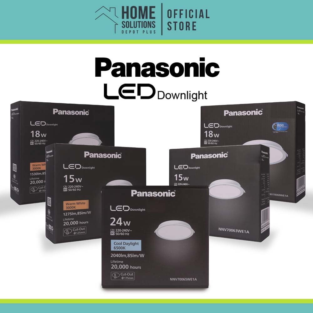 PANASONIC DN DOWNLIGHT 2G #NNV70033WE1A 15W 3000K/15W 3000K/18W 3000K ...