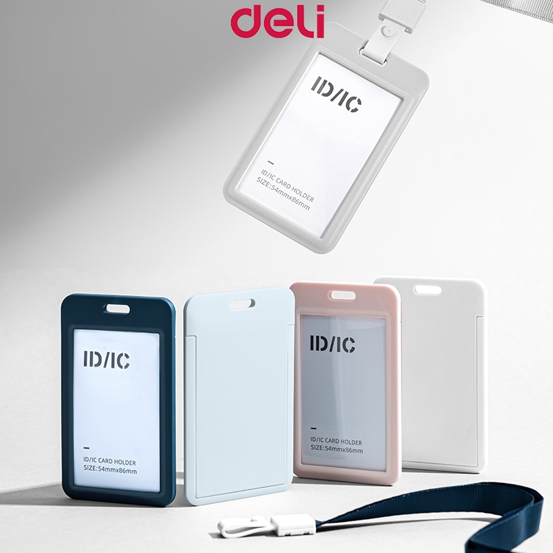 Deli Name Tags ID Card Holder Certificate Card IC Card Holder | Shopee ...