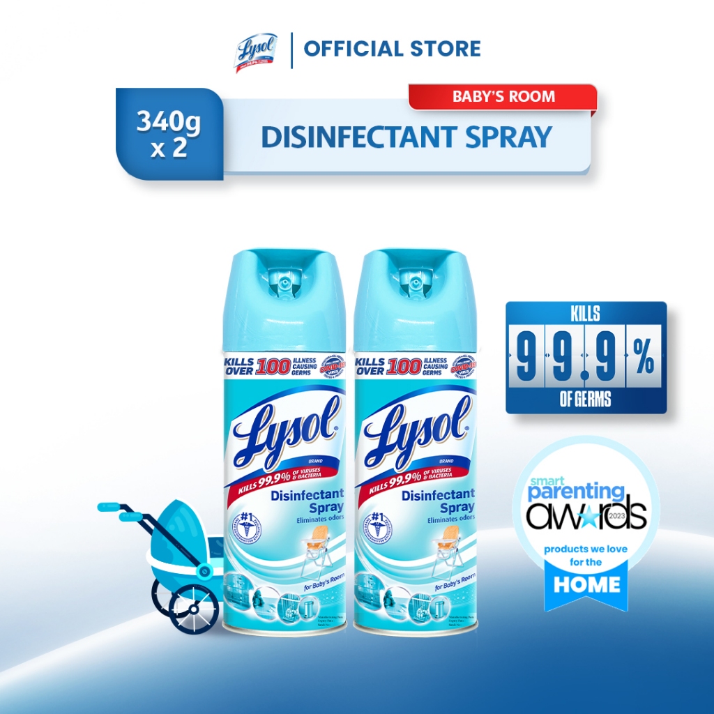 Lysol Antibacterial Disinfectant Spray Cleaner Baby's Room 340 G Set of ...