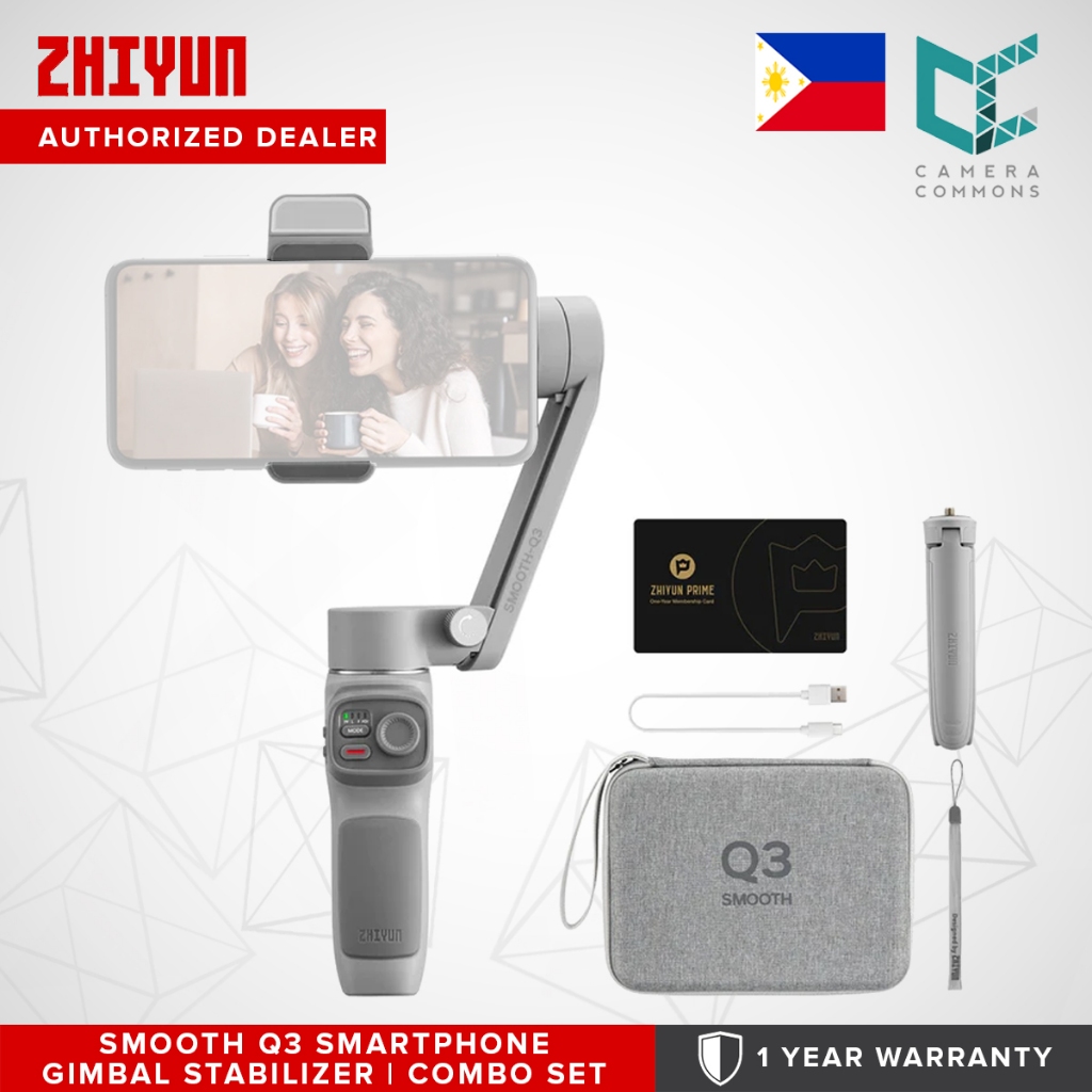 Zhiyun Smooth Q3 Smartphone Gimbal Stabilizer Combo Set | Shopee Philippines