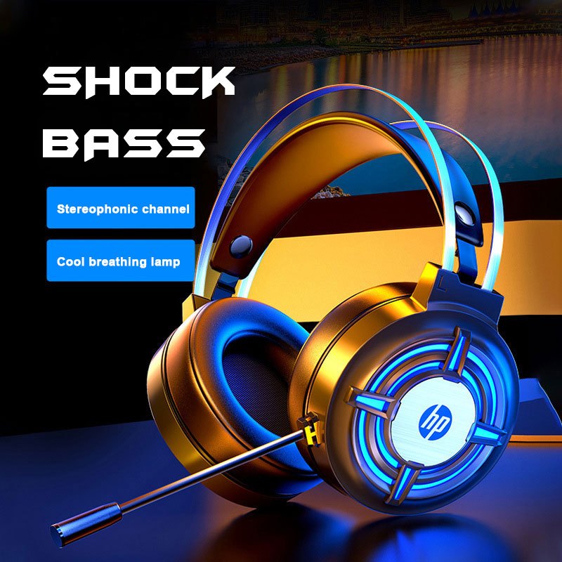 HP H120 Gaming Headset USB 2.0 Virtual Surround Channel RGB Headphones ...