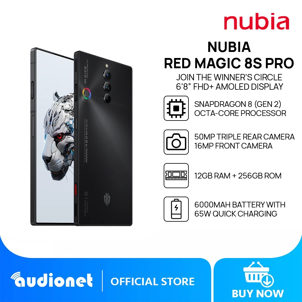 Nubia Red Magic 8S Pro | 12GB+256GB | Snapdragon 8 Gen 2 | 6.8” FHD+ 120Hz Display | 6000mAh ...