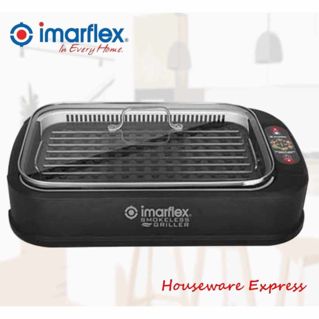 Imarflex GL-2700GSF 2 in 1 Smokeless Griller & Skillet GL2700GSF ...