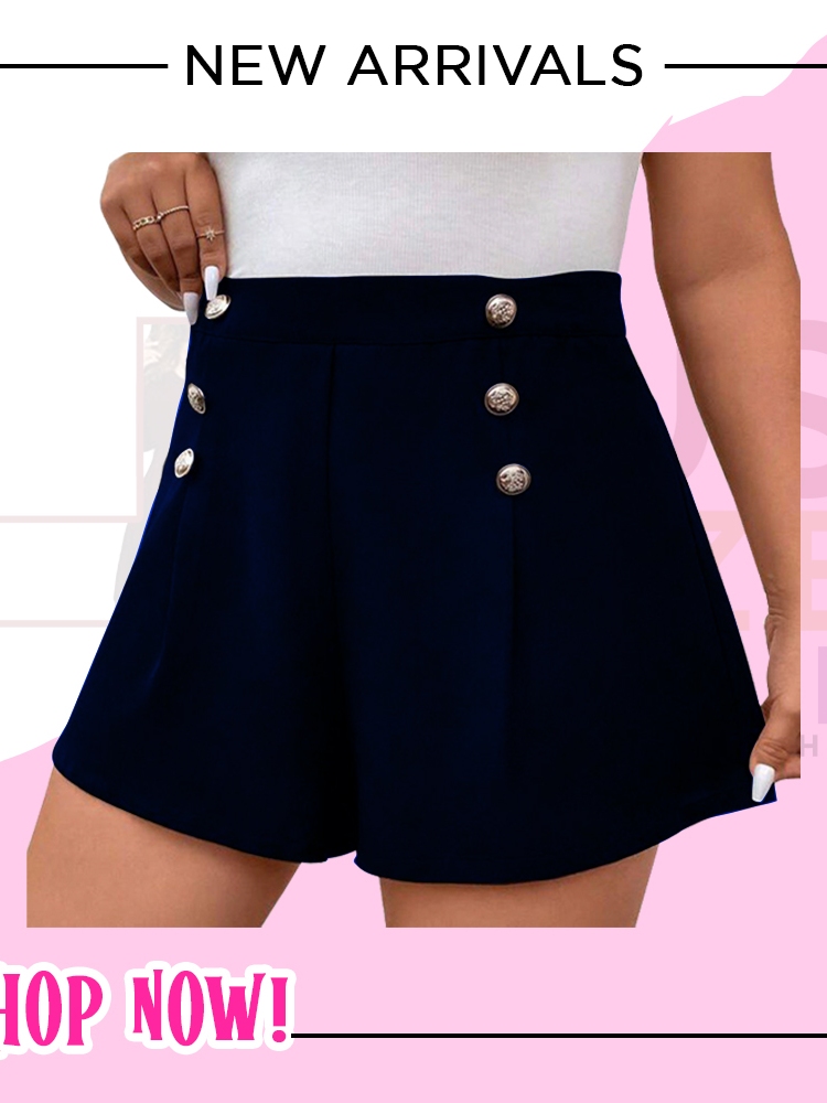 Plus Size Elegant Short & Elegant Short with 6 Buttons | Shopee Philippines