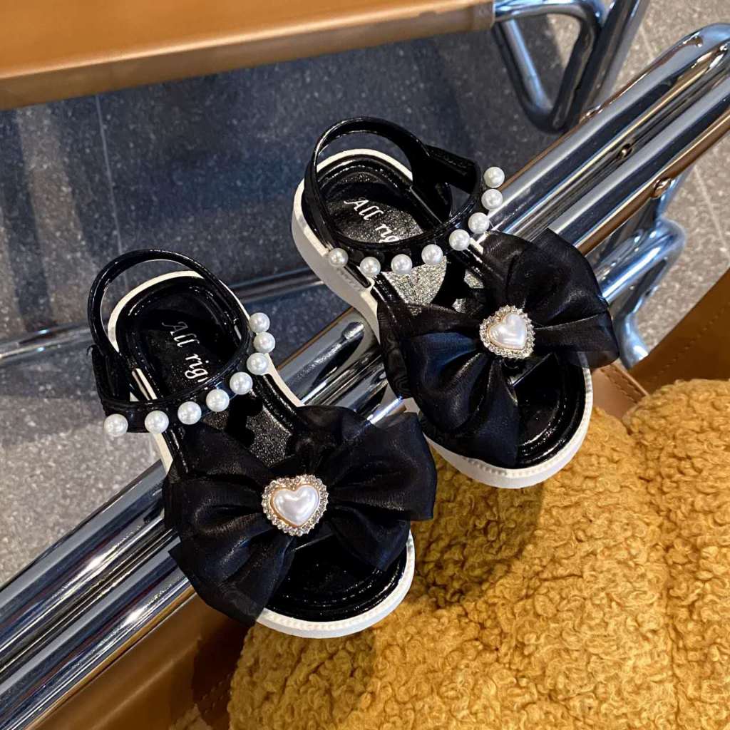 New cute bow girls sandals princess sandals | Shopee Philippines