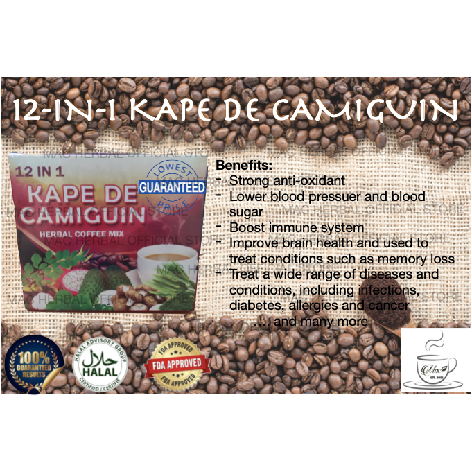 KAPE DE CAMIGUIN HERBAL COFFEE MIX (1 BOX 10 SACHETS) | BOOST IMMUNE ...
