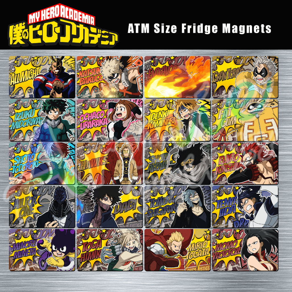Anime | My Hero Academia ATM Size Fridge Magnets | Shopee Philippines