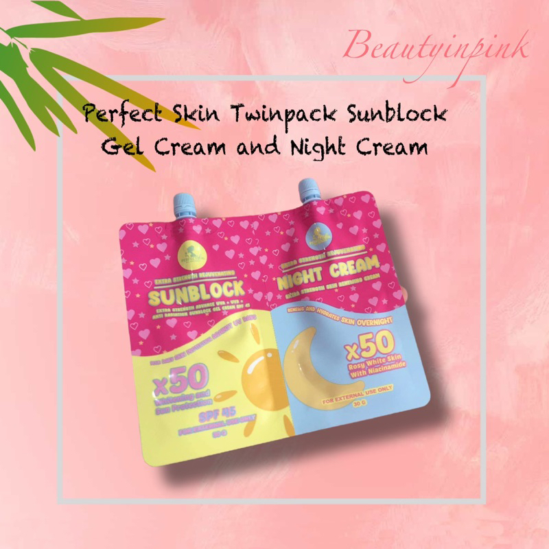 Authentic Perfect Skin Twinpack Sunblock Gel Cream and Day and Night ...