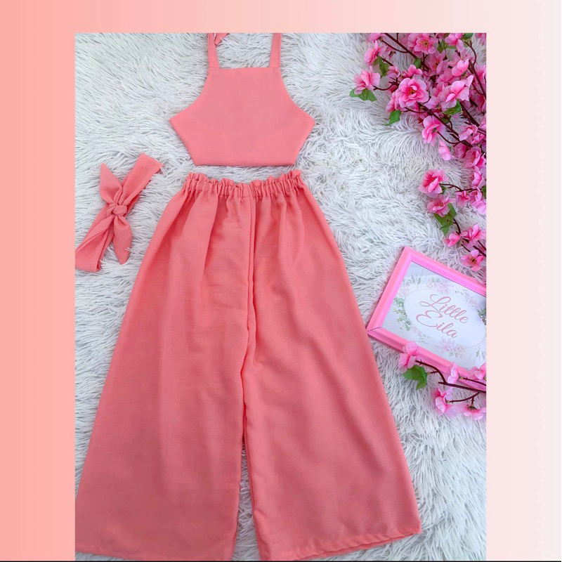Fashion Kids Terno Plain Colors With FREE Headband | Shopee Philippines