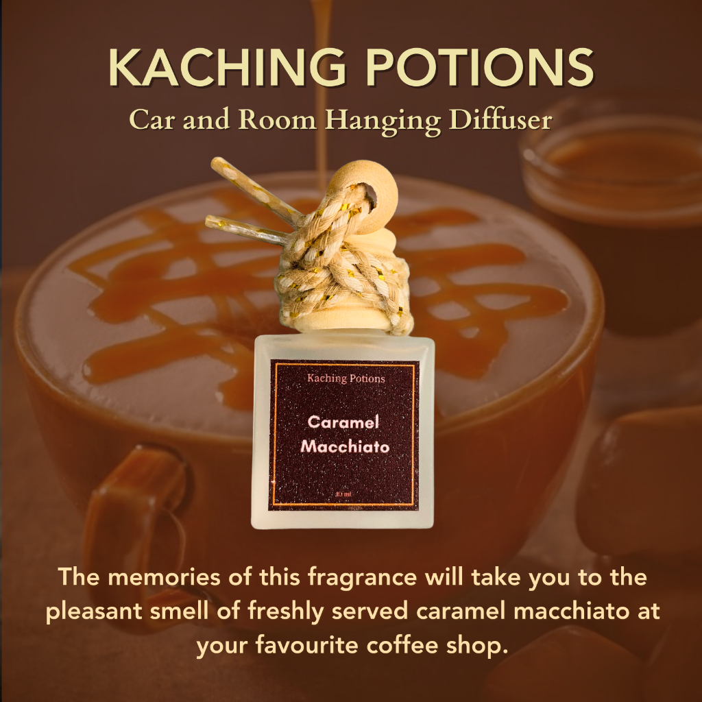 Caramel Macchiato Fragrance Hanging Diffuser (Car and Room Freshener ...