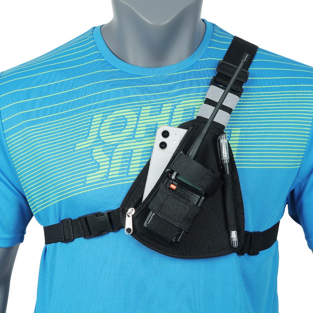 Walkie Talkie Triangle Chest Bag Portable Crossbody Bag For Baofeng TYT ...