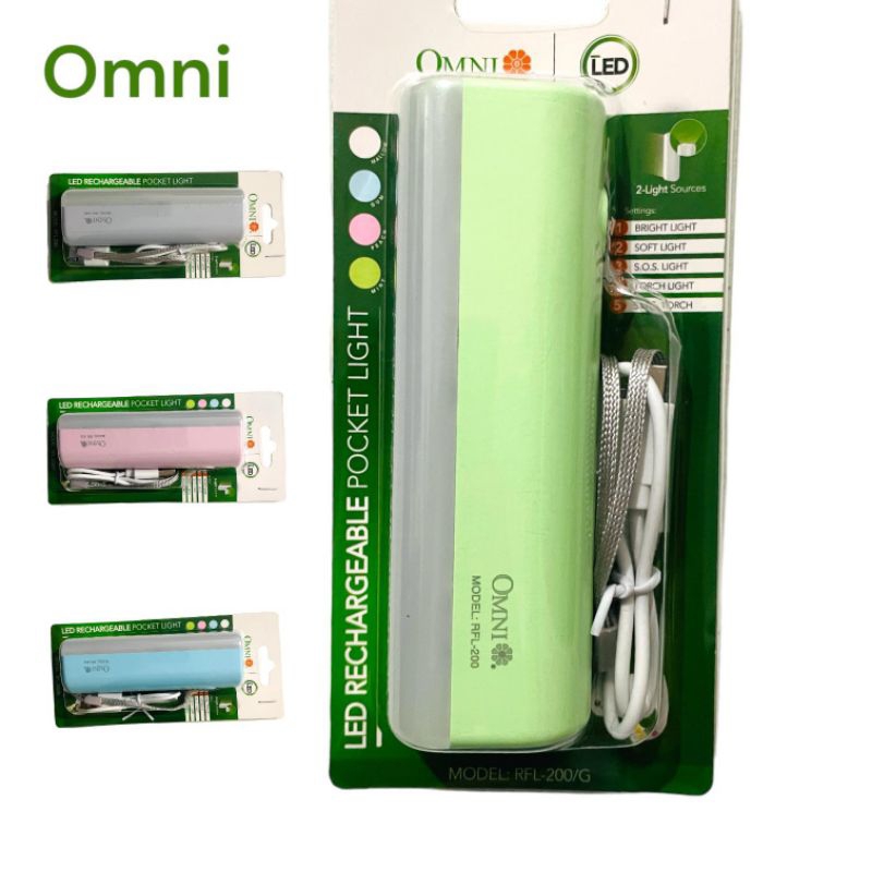 OMNI LED RECHARGEABLE BATTERY POCKET LIGHT | Shopee Philippines