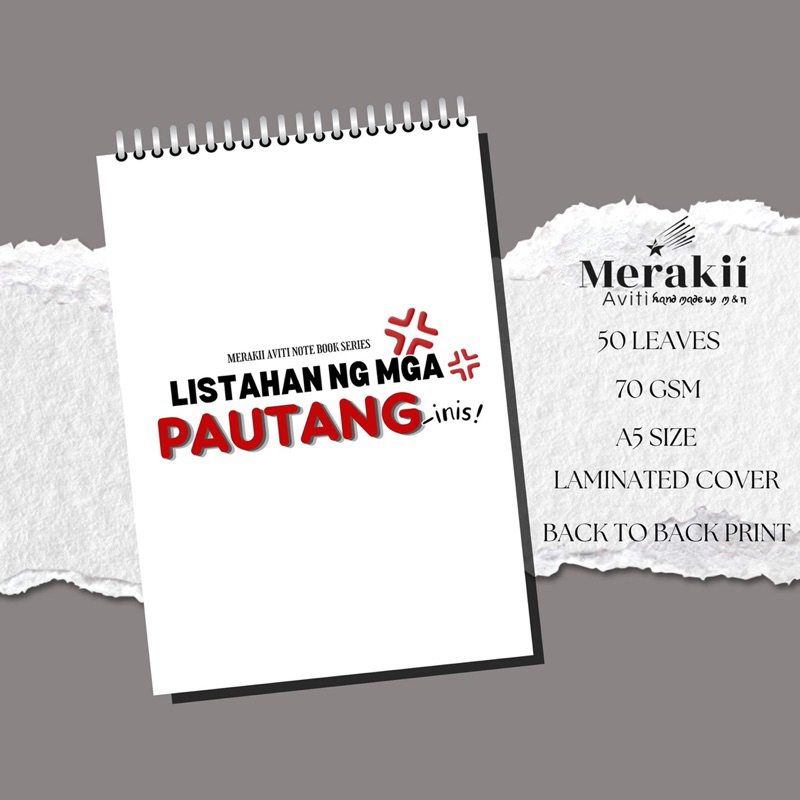 PAUTANG LIST | A5 | 50 LEAVES | Shopee Philippines