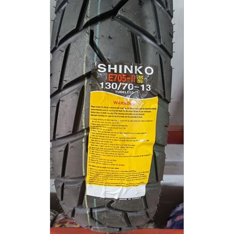 shinko E705-ll DUAL SPORT TUBELESS FOR ADV 110/80/14 130/70/13 (FREE ...