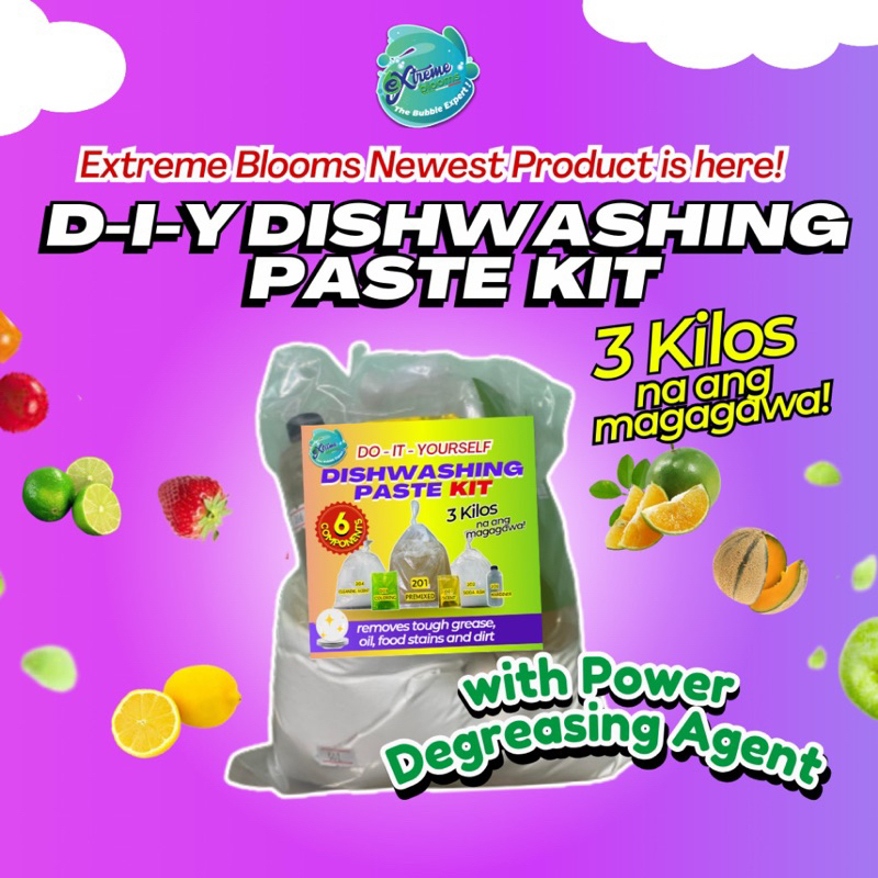 COD Dishwashing Paste DIY Kit with or without CONTAINER and STICKERS 3 ...
