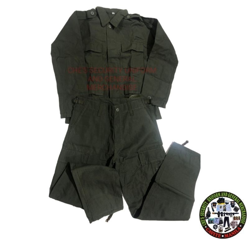 ROTC/CAT Fatigue Uniform Set with Accessories for students | Shopee ...
