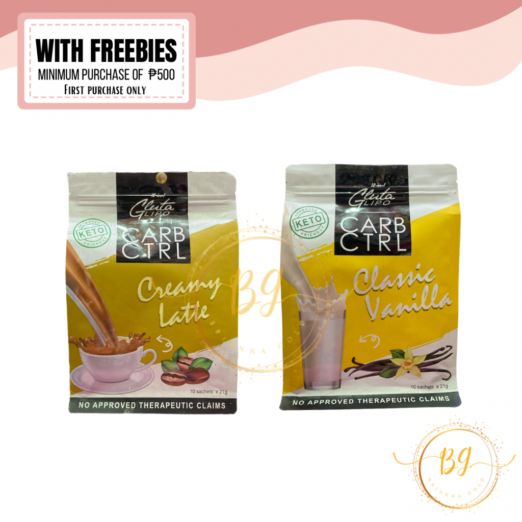 Gluta Lipo CARB CONTROL Creamy Latte | Classic Vanilla (10 sachets x ...