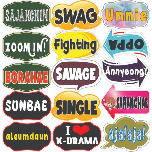 Korean Photobooth props in 1.5mm sintraboard coated best shout out for ...