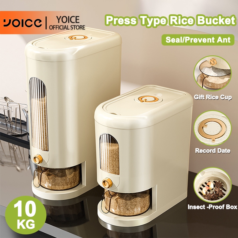 YOICE Automatic Rice Dispenser Sealed Insect Proof And Moisture-Proof ...