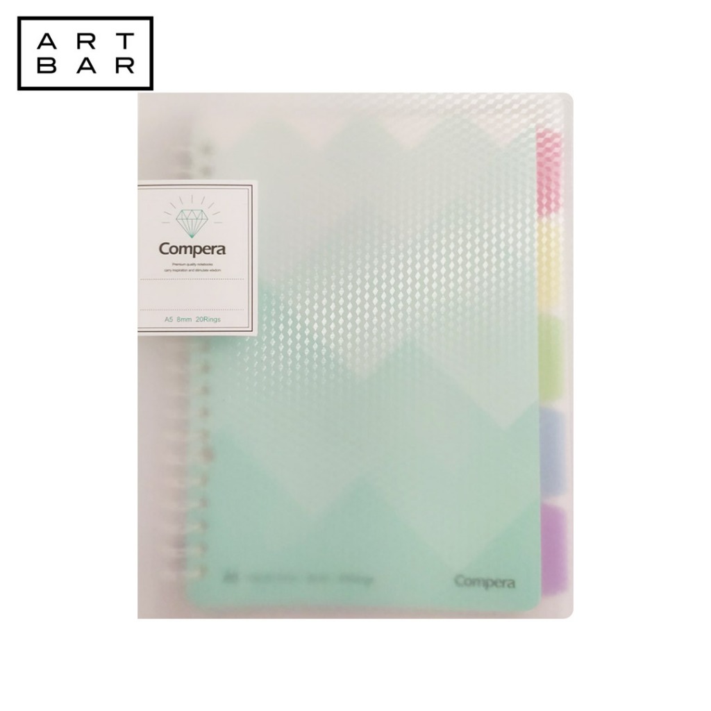 Comix Binder Notebook C7105 A5 Pp 20 Rings 8mm 50s Compera, Green ...