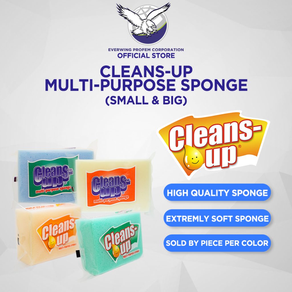 Cleans-Up Multi Purpose Sponge (Cleaning Dishes, Pots, Pans, Cars ...