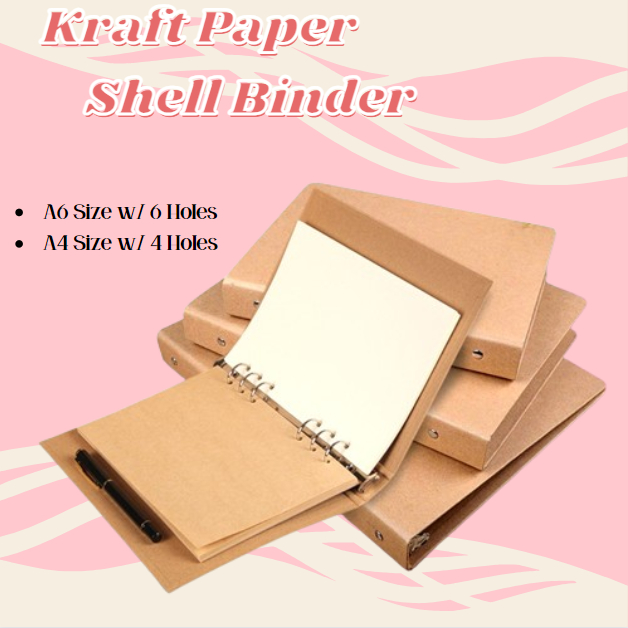 Kraft Paper Shell Binder [Available size: A6 / A4 Size] | Shopee ...