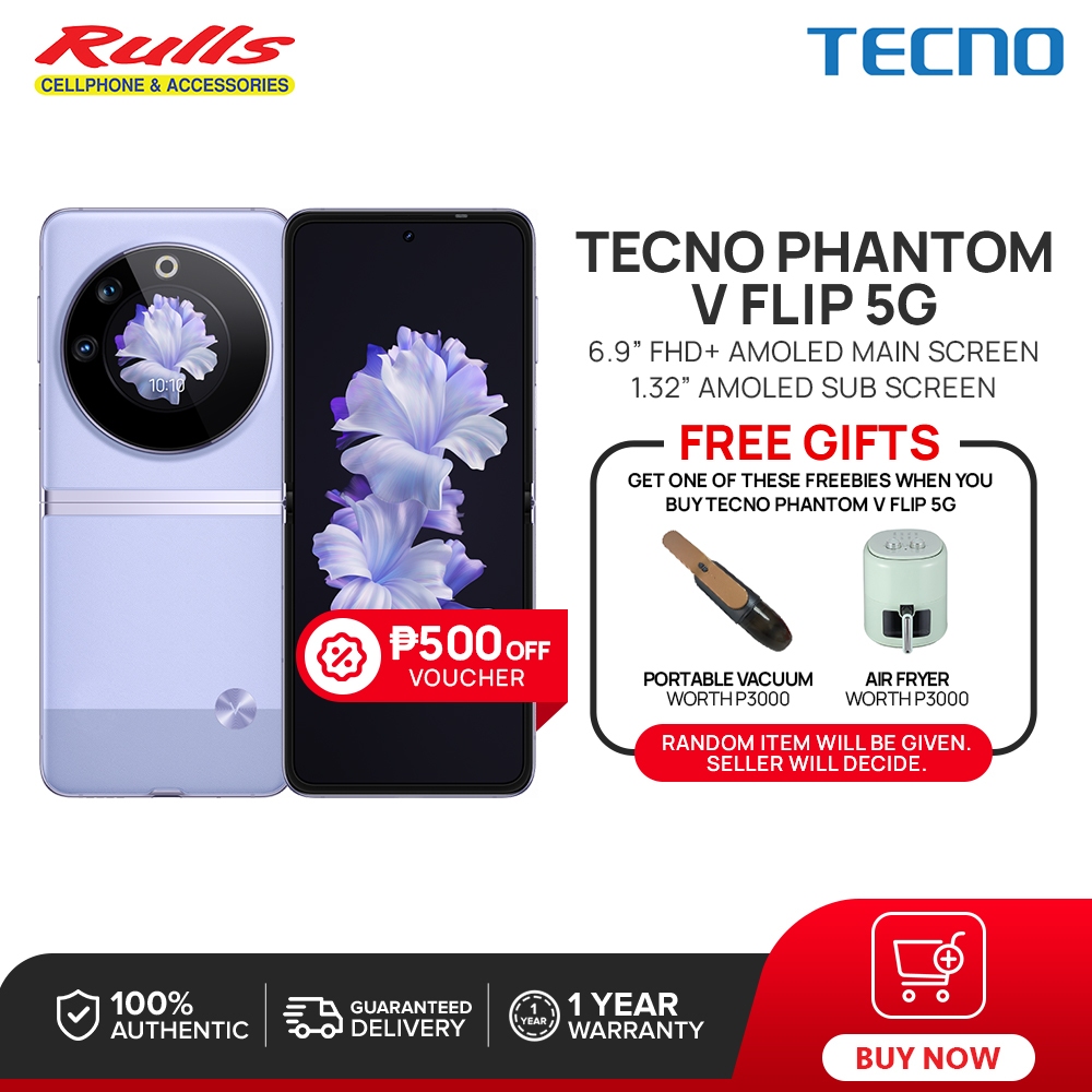 Tecno Phantom V Flip 5G Smartphone | 8GB+8GB Extended RAM + 256GB ROM ...