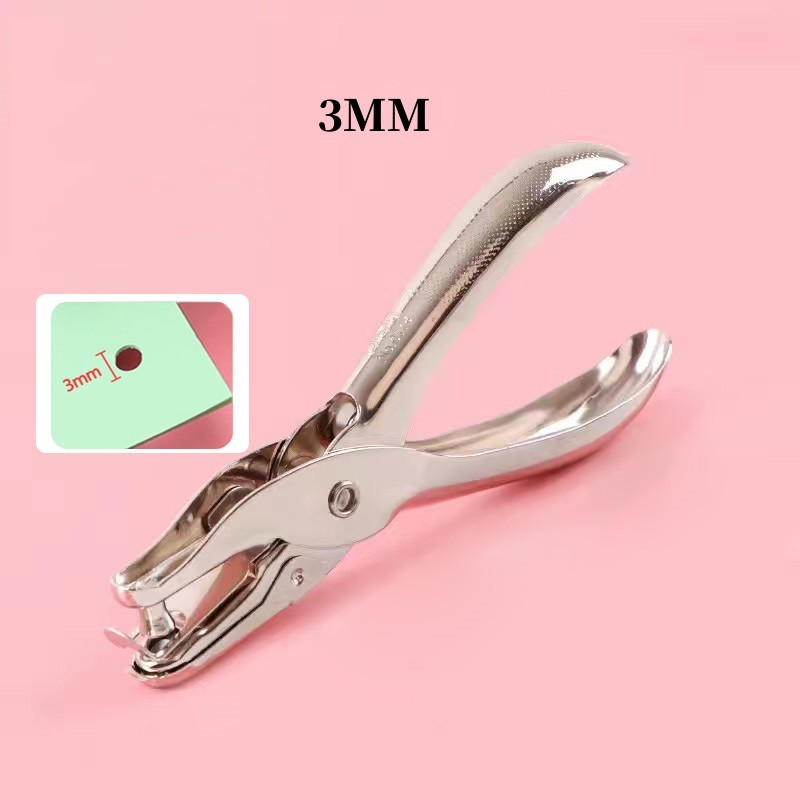 Metal Single Hand Held Hole Punch Scrapbooking Punches 3mm / 6mm Ticket ...