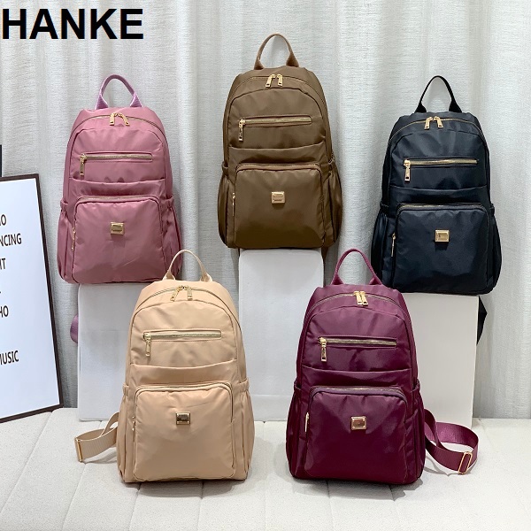 HANKE Waterproof Nylon Backpack Women's School Travel Bag | Shopee ...