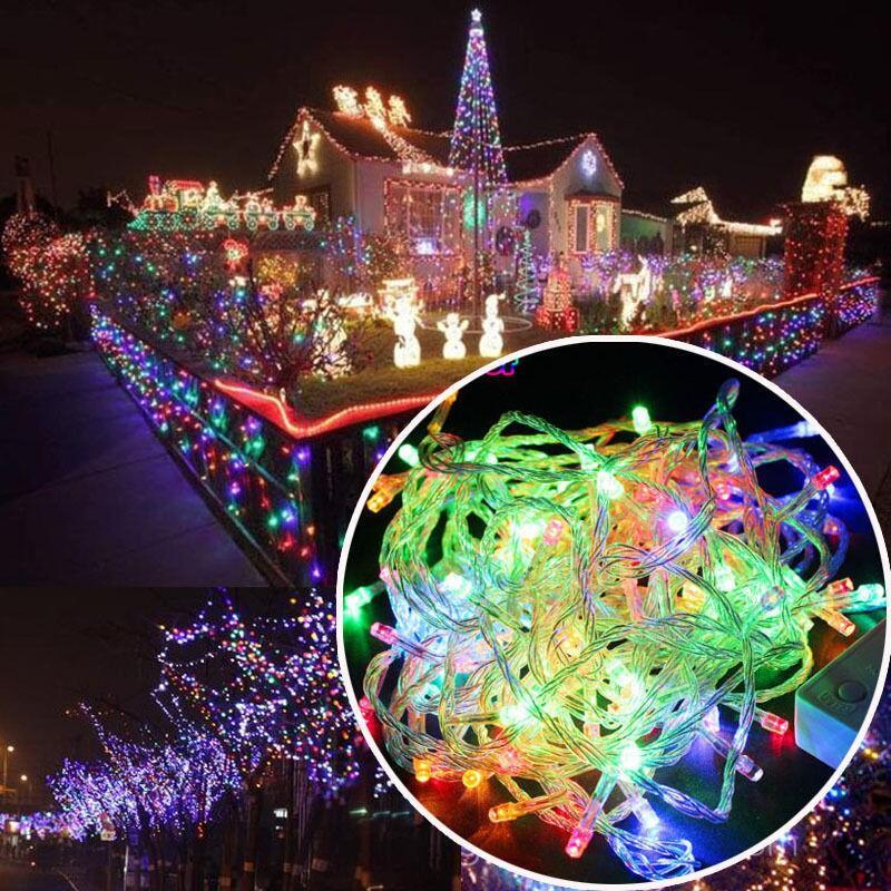 100LED Beads RGB/ Warm White Christmas Lights 10Meters With Controller ...
