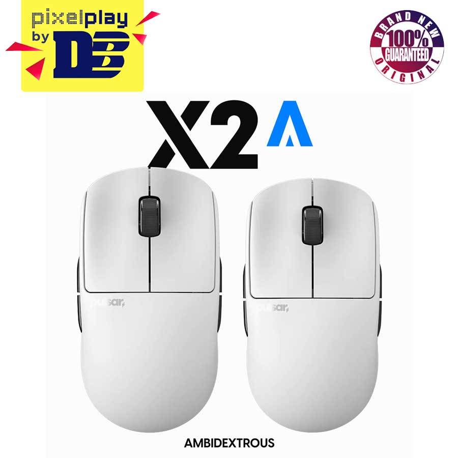 Pulsar X2A Ultralight Wireless Ambidextrous Gaming Mouse (White ...